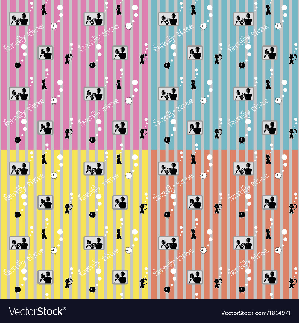 Family pattern Royalty Free Vector Image - VectorStock