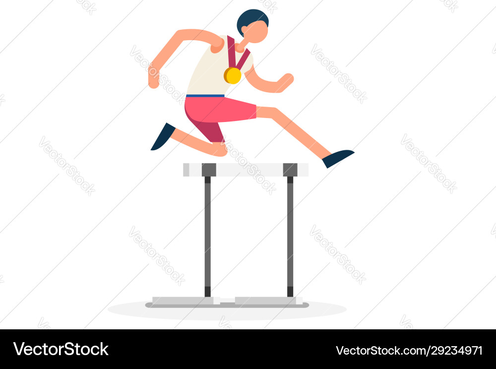 Hurdler symbol Royalty Free Vector Image - VectorStock