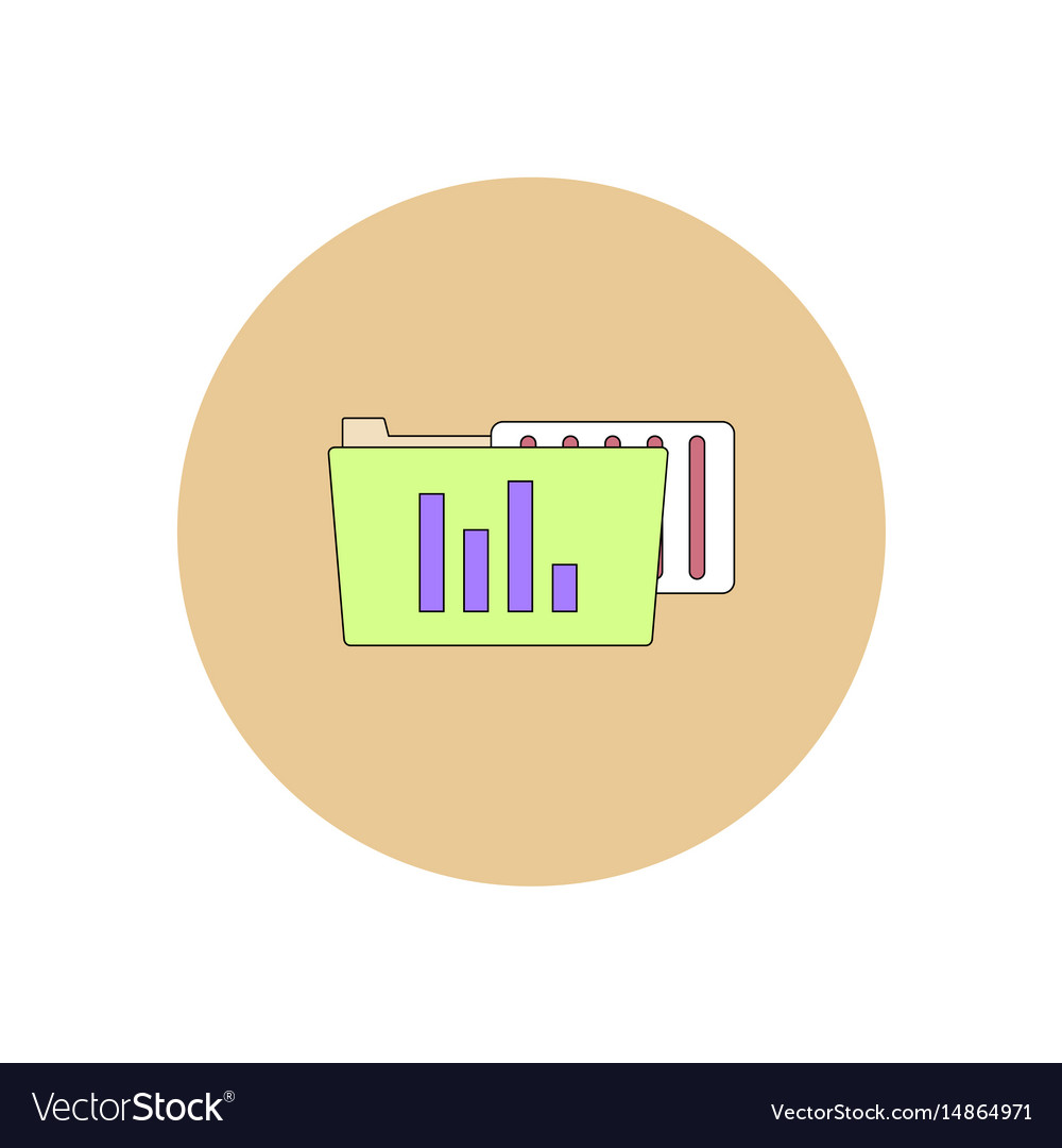 In flat design of file Royalty Free Vector Image