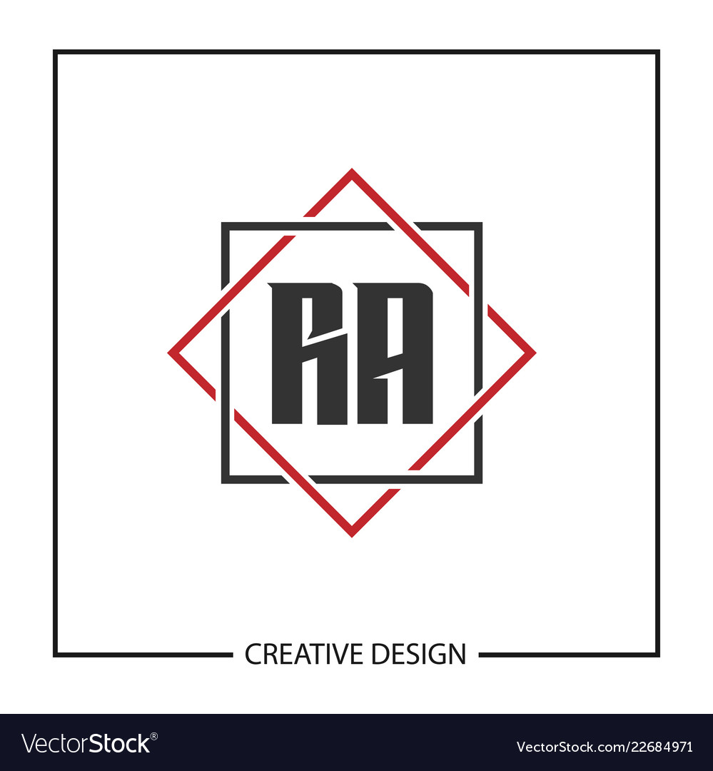Initial letter ra logo template design Royalty Free Vector