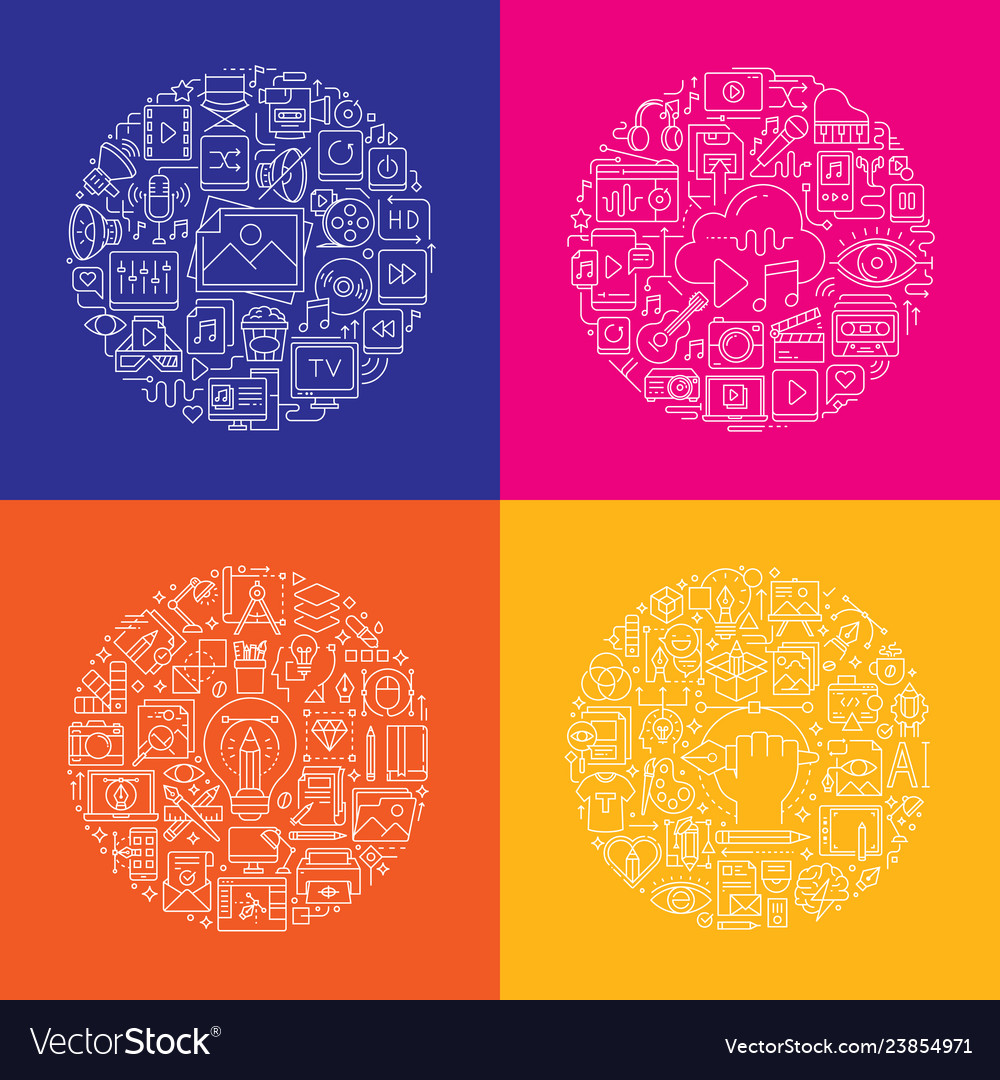 Round design element concept Royalty Free Vector Image