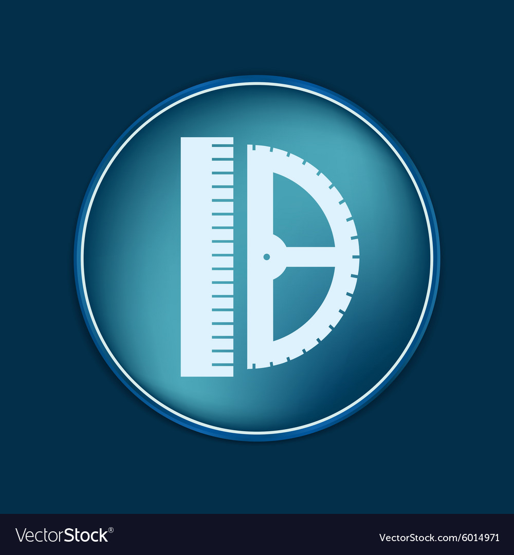 Ruler and protractor characters geometry Vector Image