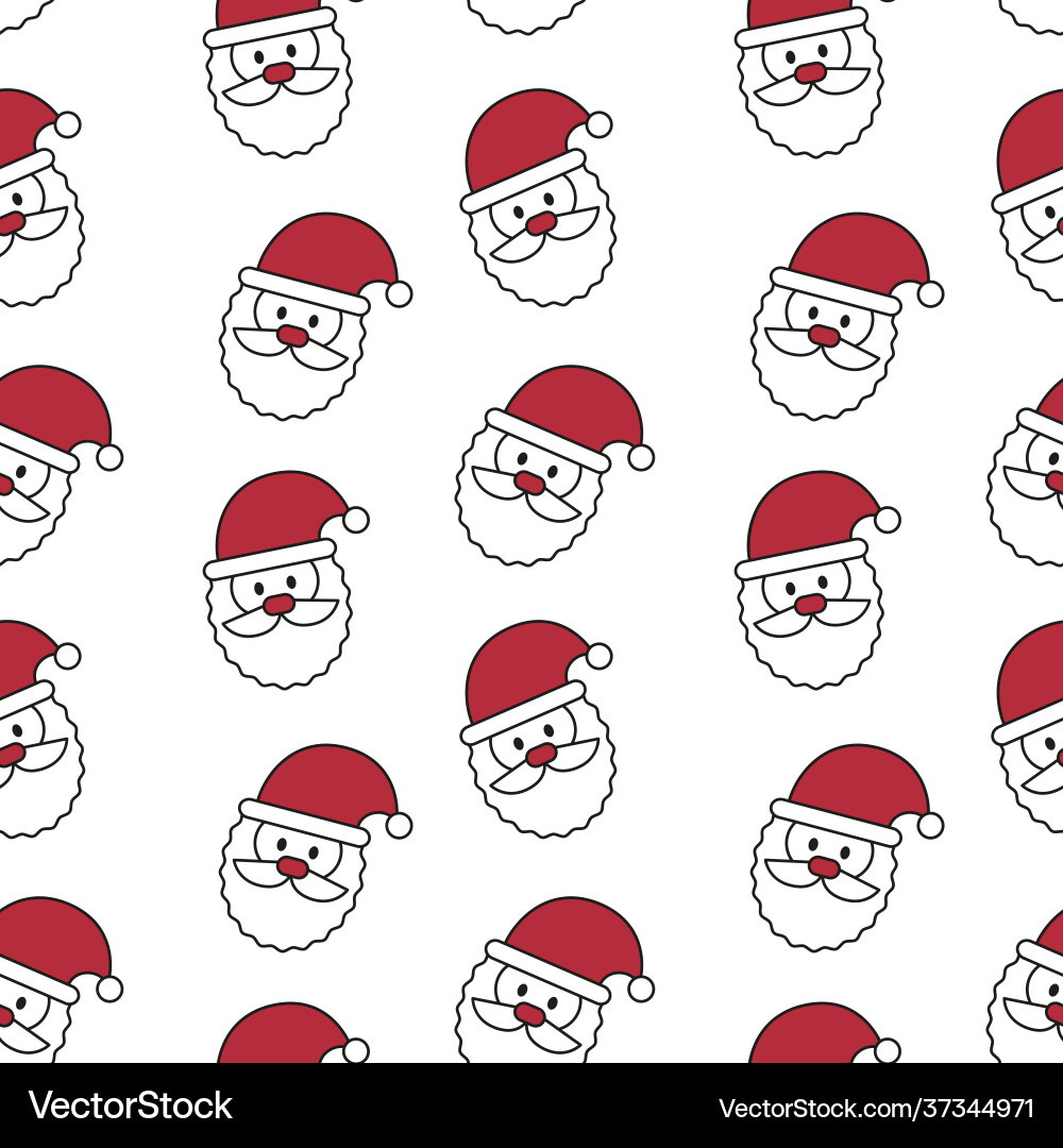 Seamless pattern with santa claus Royalty Free Vector Image