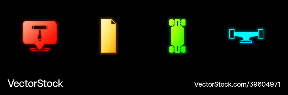 Set skateboard t tool grip tape on skateboard Vector Image