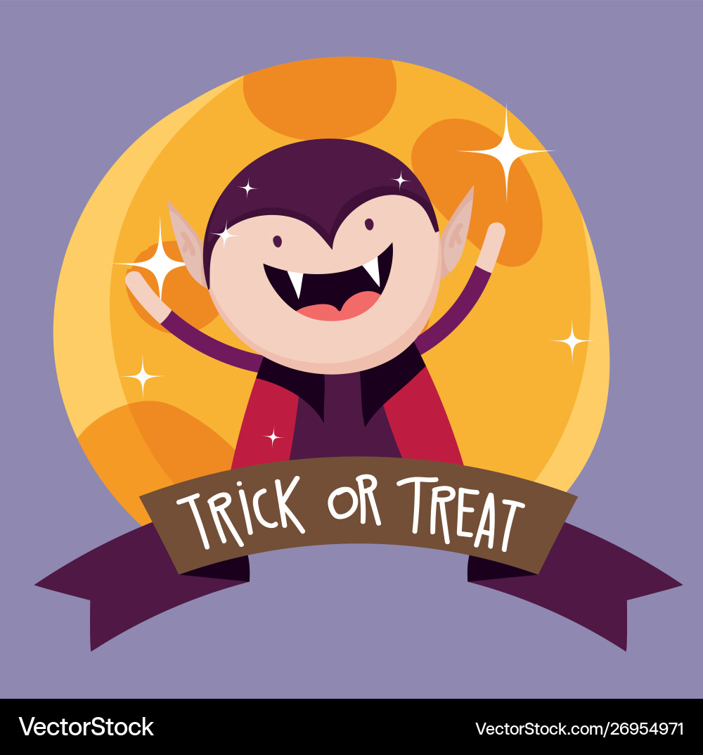 Trick or treat - happy halloween Royalty Free Vector Image