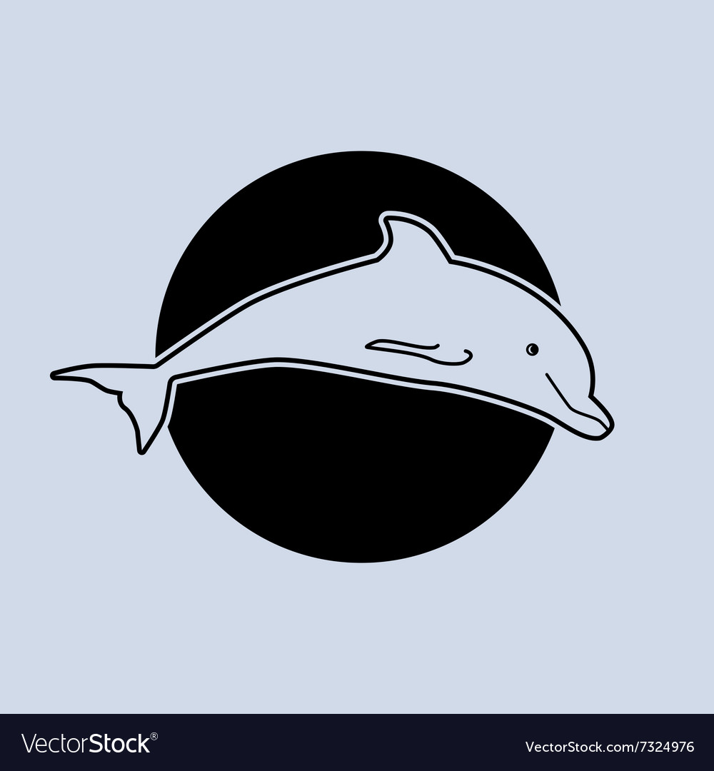 A dolphin Royalty Free Vector Image - VectorStock
