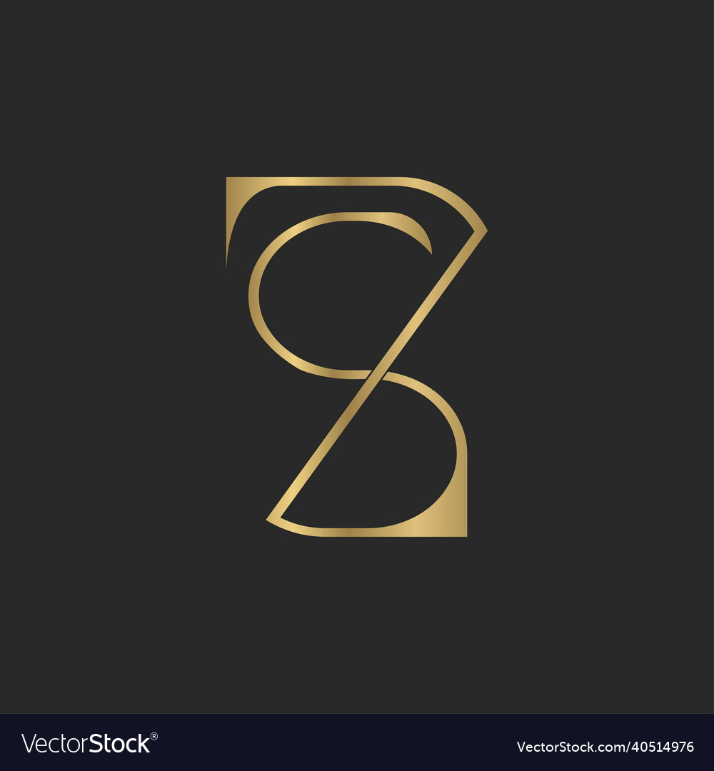 Alphabet initials logo sz zs z and s Royalty Free Vector