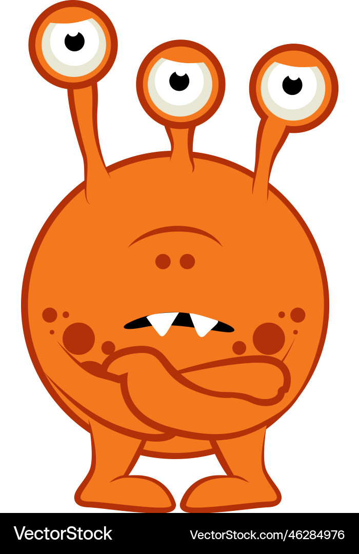 Cartoon monster halloween Royalty Free Vector Image