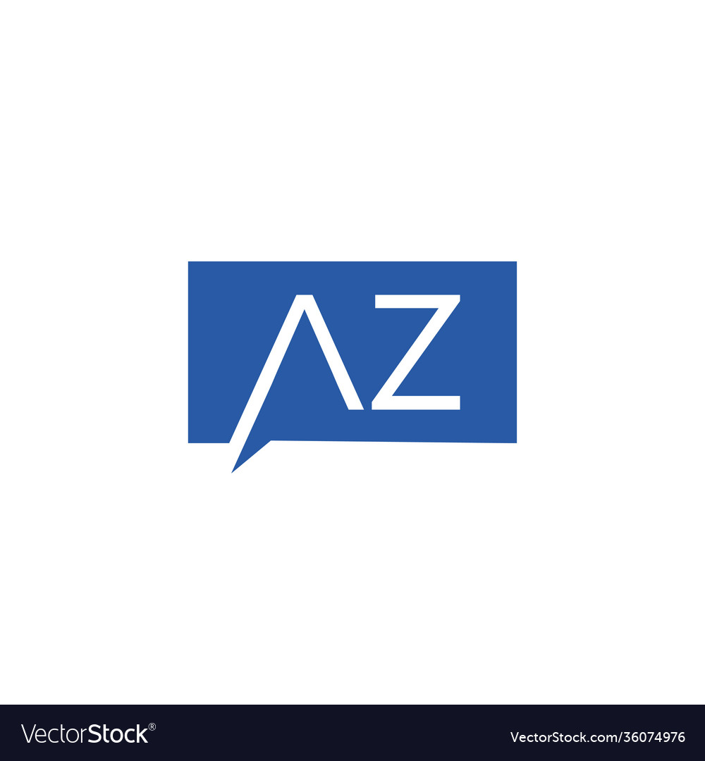 Creative initial letter az square logo design Vector Image