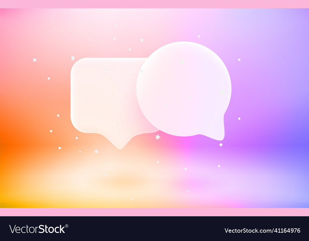 Dialog concept 3d objects with levitation effect Vector Image