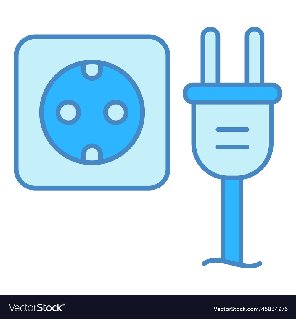 Electrical socket and plug Royalty Free Vector Image
