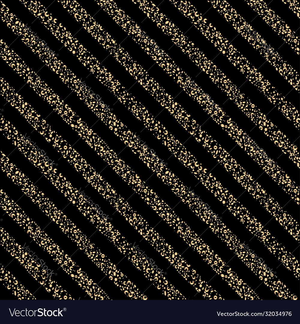 Gold linear pattern with diagonal stripes Vector Image