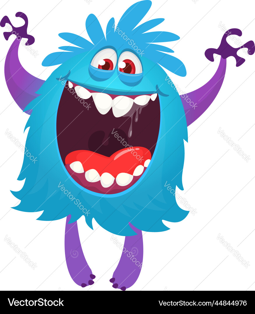 Happy cartoon monster character halloween Vector Image