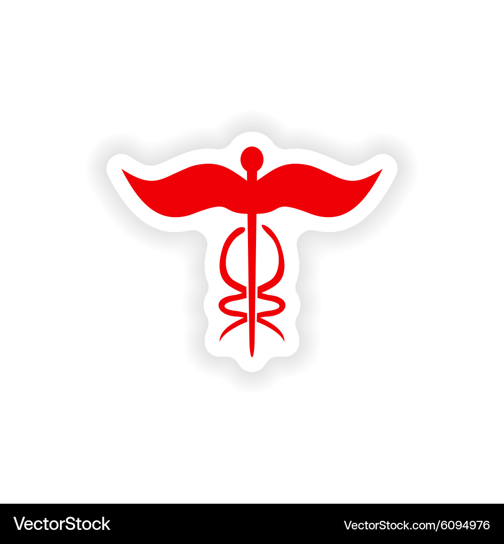 Icon sticker realistic design on paper medical Vector Image