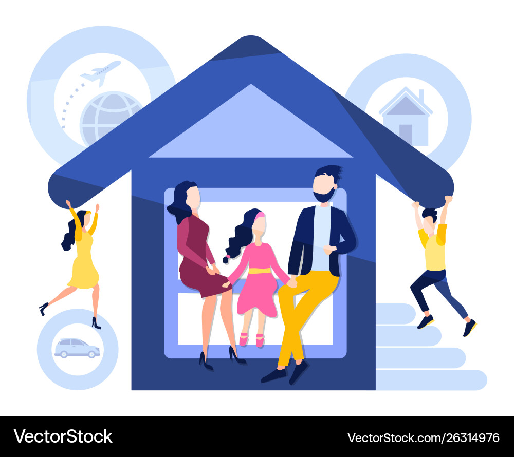 Insurance human life and personal property Vector Image