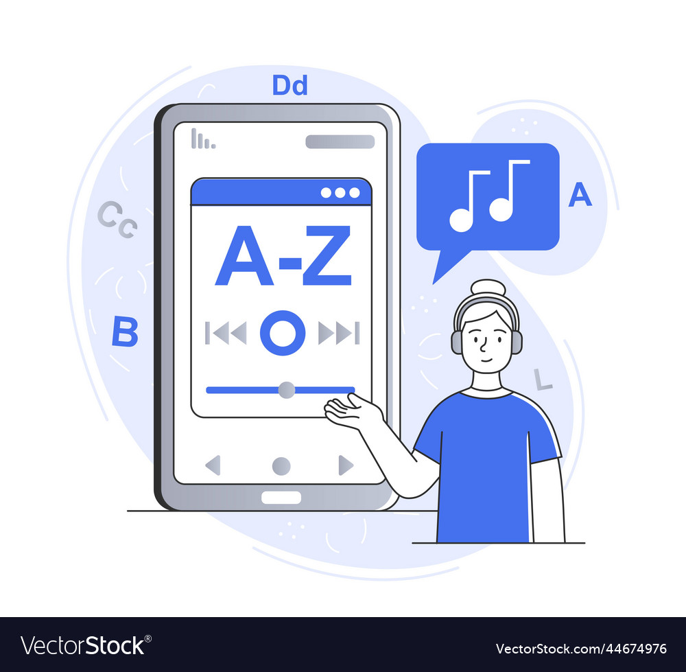 Learning english concept Royalty Free Vector Image