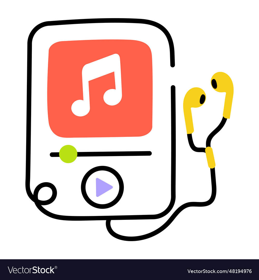 Mp3 player Royalty Free Vector Image - VectorStock