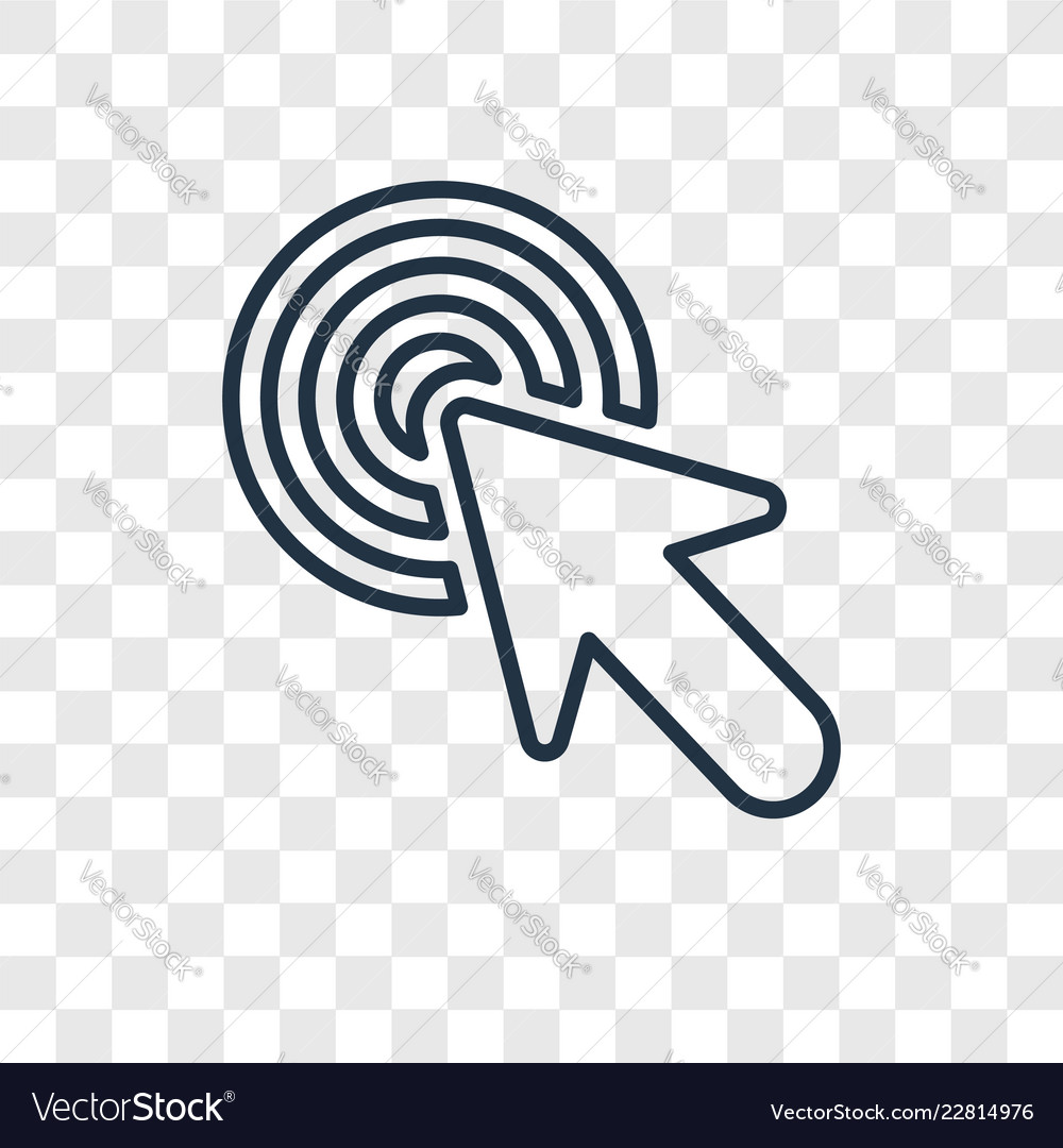 Pointer concept linear icon isolated Royalty Free Vector