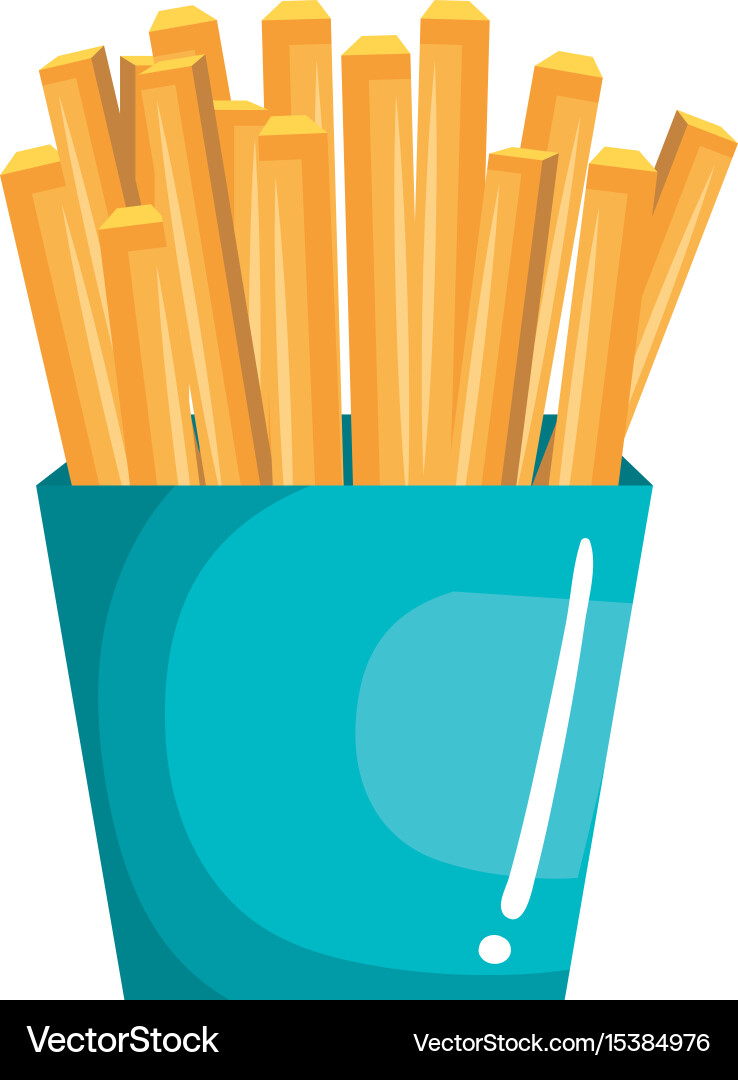 Potatoes fries isolated icon Royalty Free Vector Image