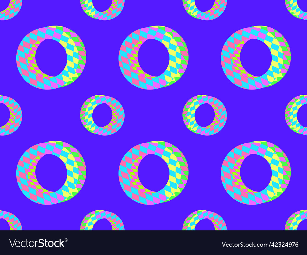 Seamless pattern with isometric circle Royalty Free Vector