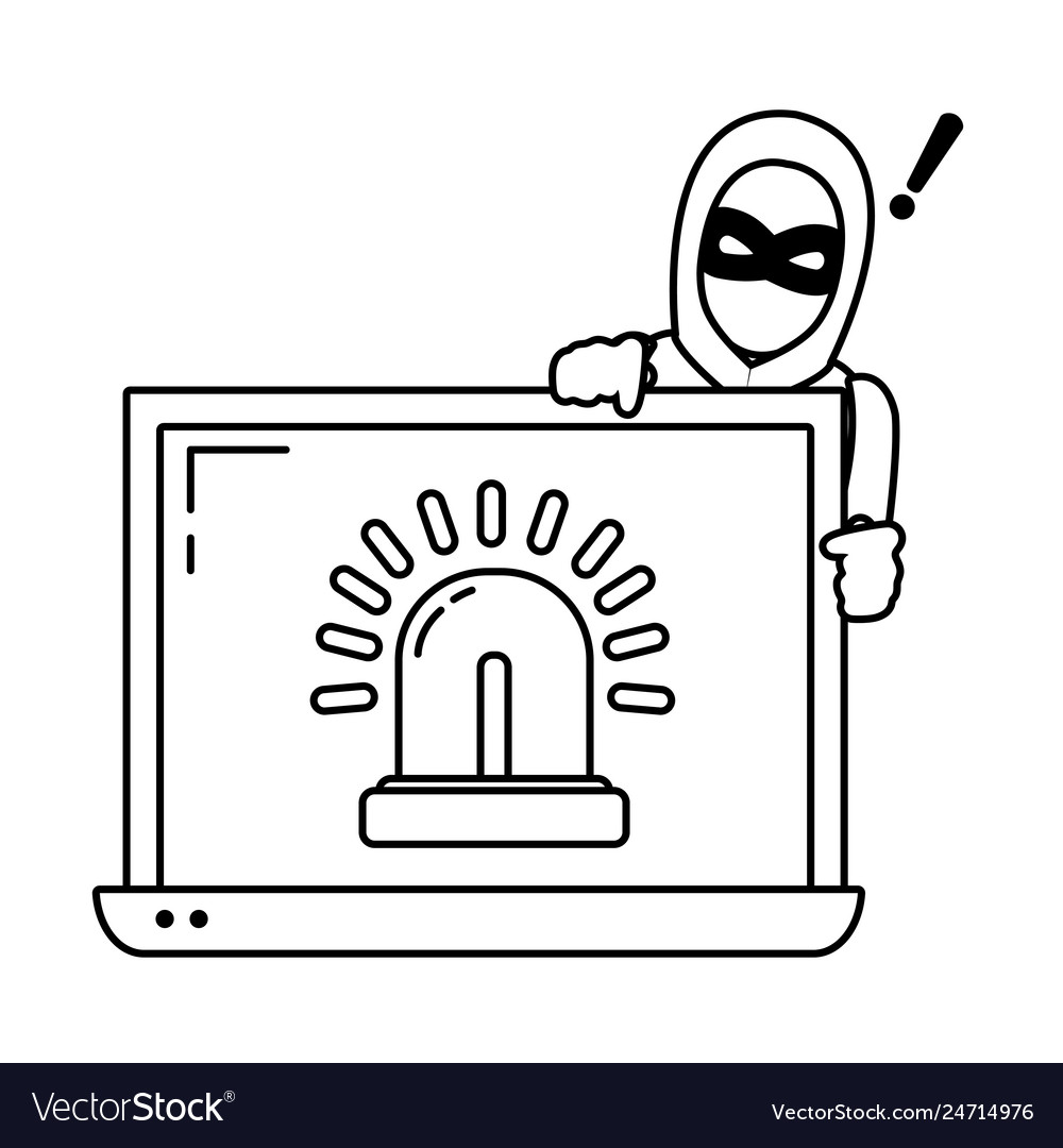 Security system cartoon Royalty Free Vector Image