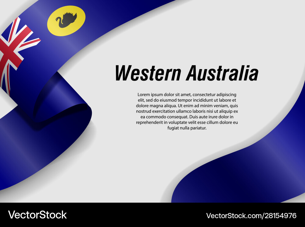 Waving ribbon or banner with flag state Royalty Free Vector