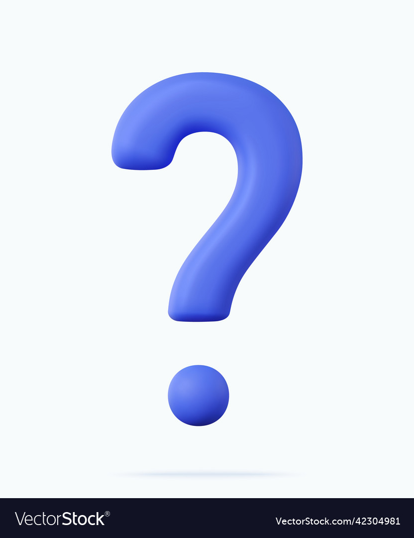 3d question mark Royalty Free Vector Image - VectorStock