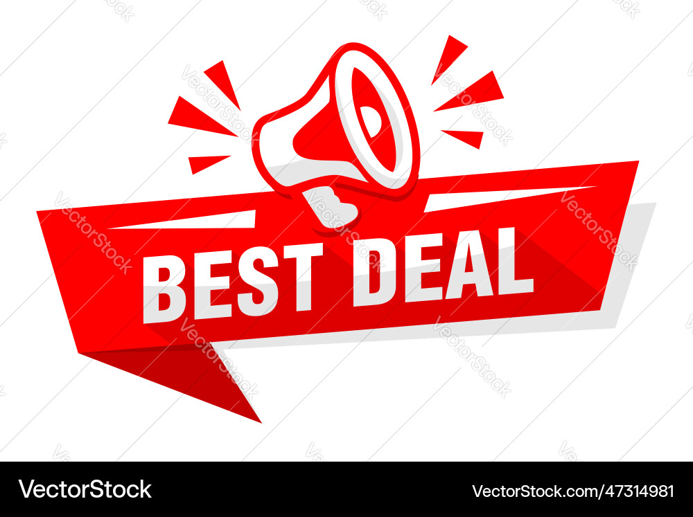 Best deal advertising sticker Royalty Free Vector Image