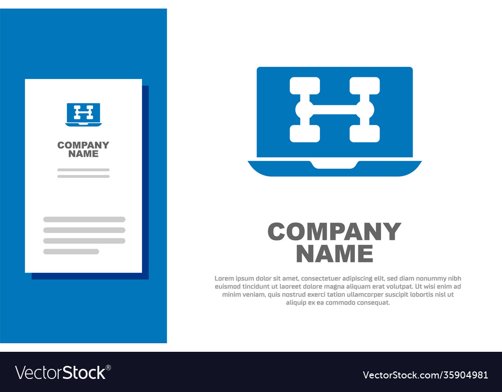 Blue hardware diagnostics condition car icon Vector Image Blue hardware diagnostics condition car icon Vector Image