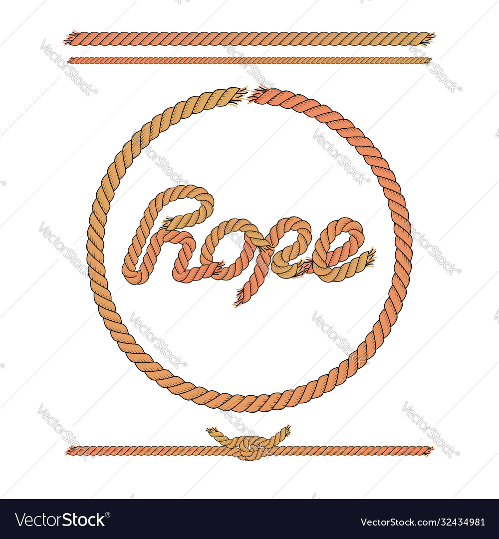 Circle rope frame Royalty Free Vector Image - VectorStock