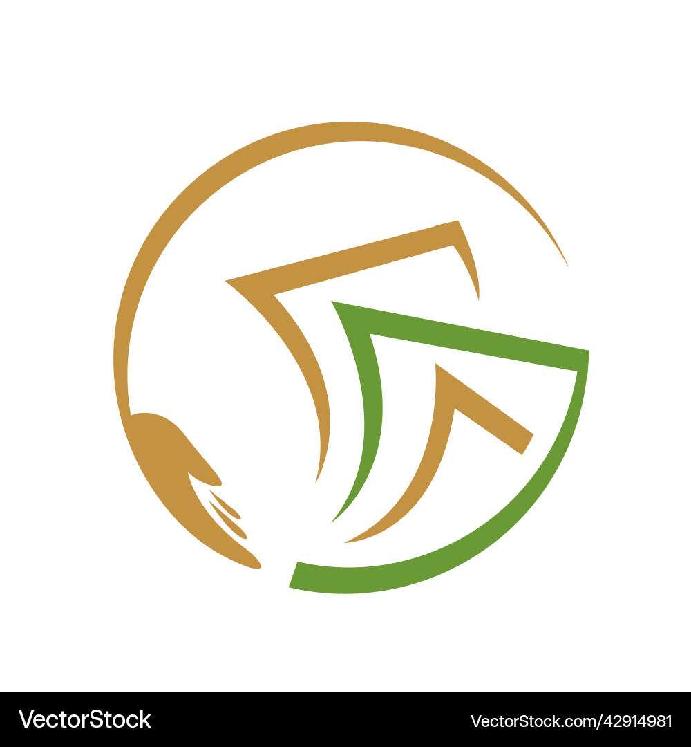 Circle style books logo icon for bookkeeping Vector Image