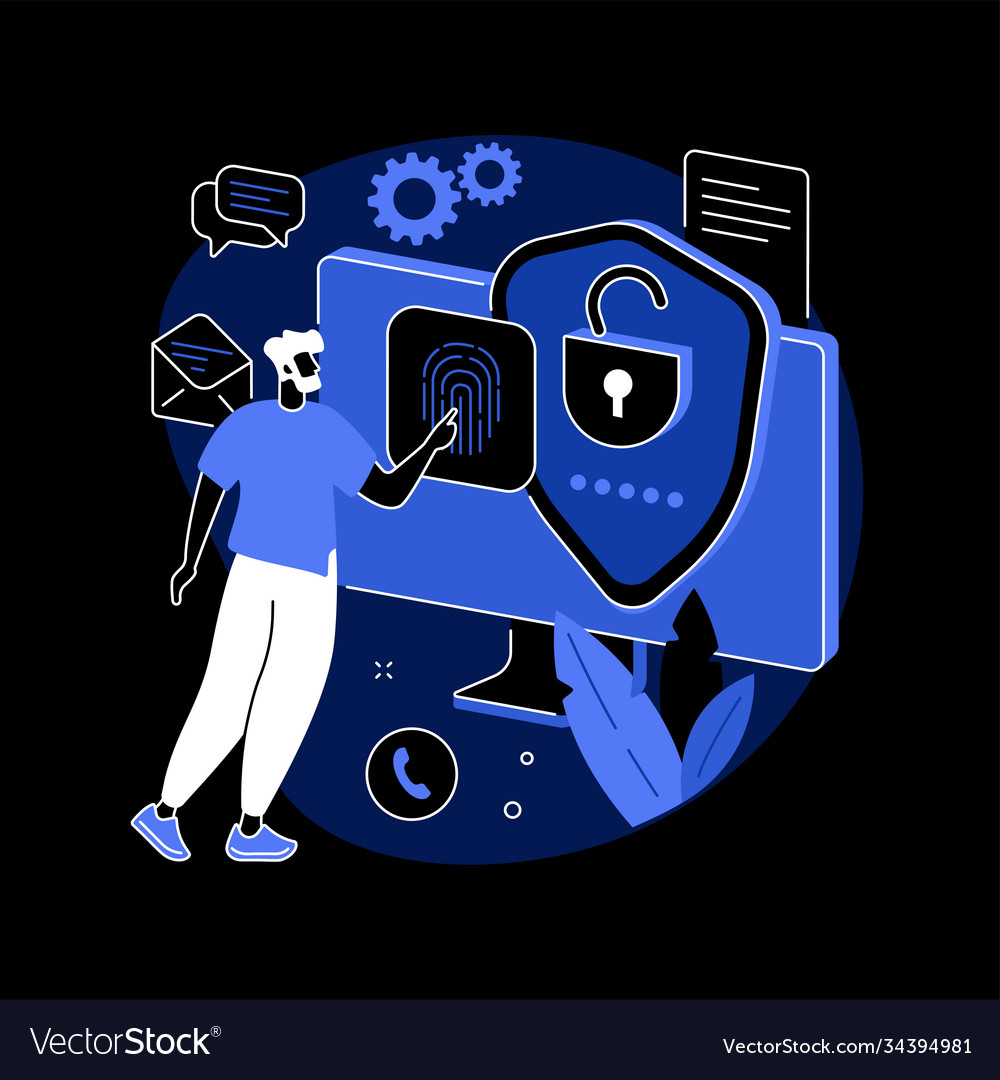 Data privacy abstract concept Royalty Free Vector Image