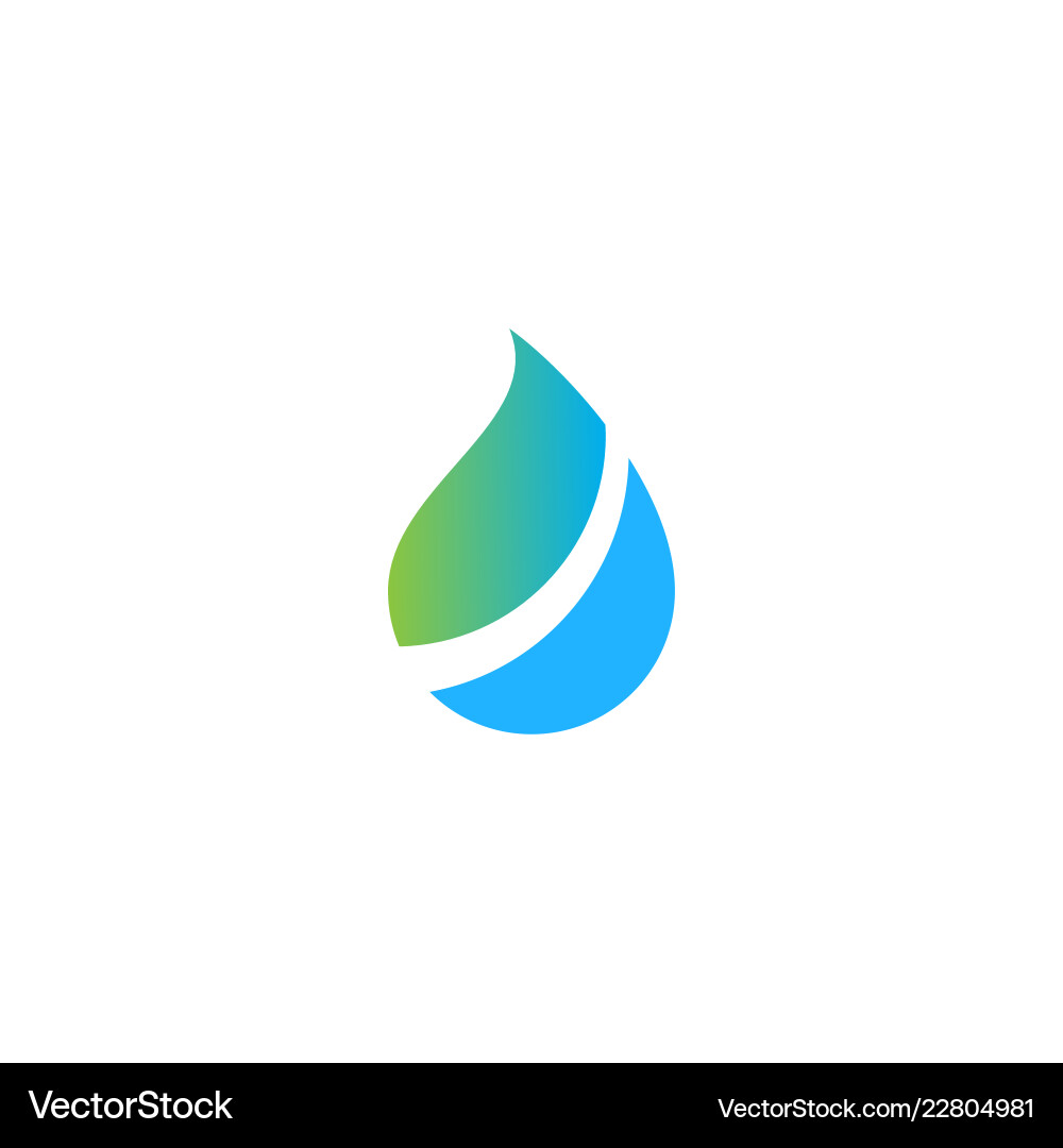 Droplet bio ecology pure water logo Royalty Free Vector