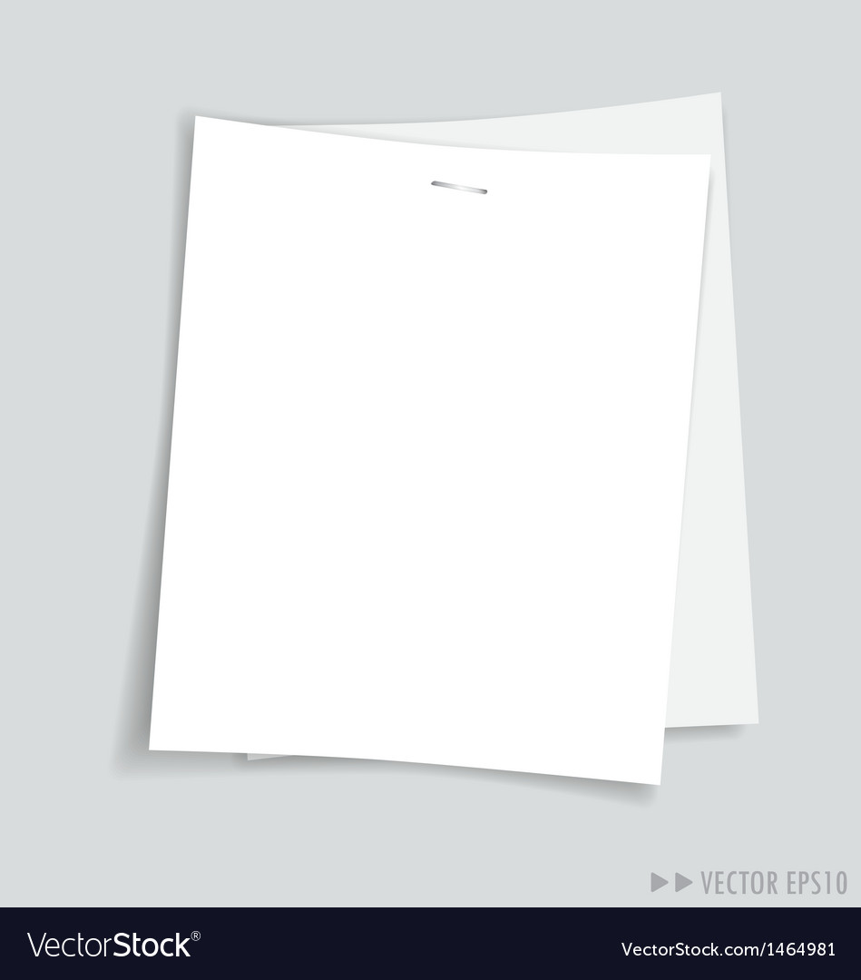 Empty white papers Royalty Free Vector Image - VectorStock