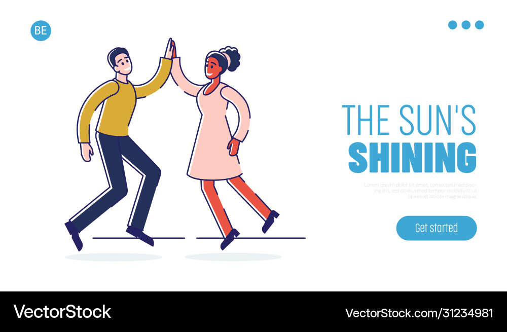 Human positive emotions and happiness concept Vector Image