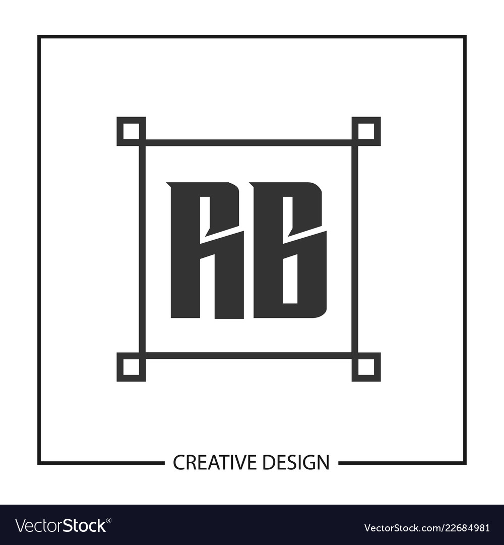 Initial letter rb logo template design Royalty Free Vector