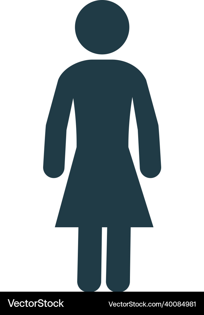 Pictograph woman standing Royalty Free Vector Image