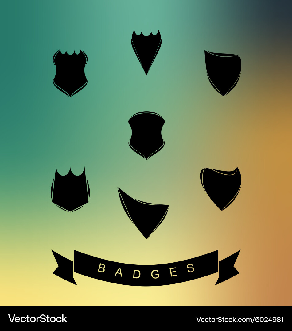 Set of blank badge Royalty Free Vector Image - VectorStock