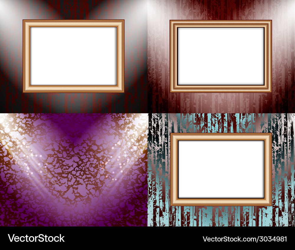 Set of colorful abstract backgrounds and frames Vector Image