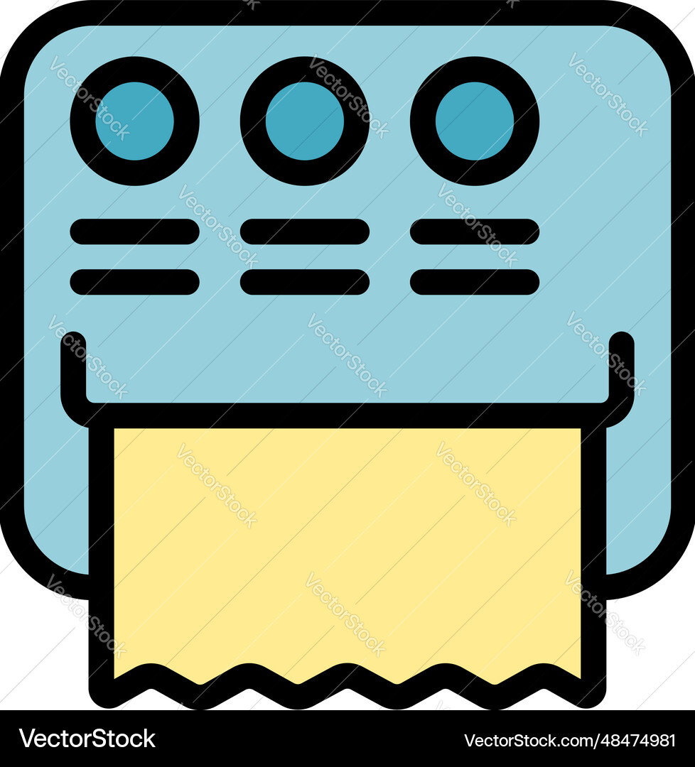 Toilet hand paper icon flat Royalty Free Vector Image