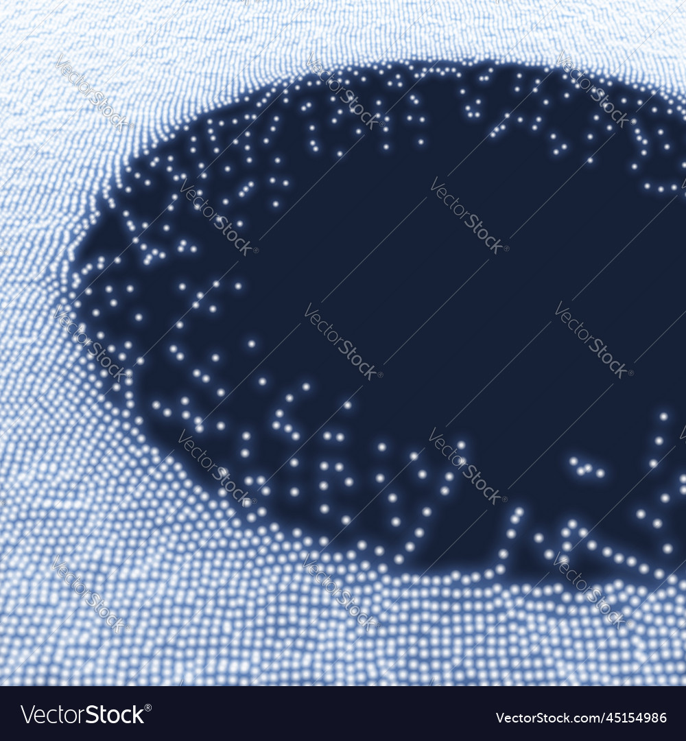 Array with dynamic particles 3d technology style Vector Image
