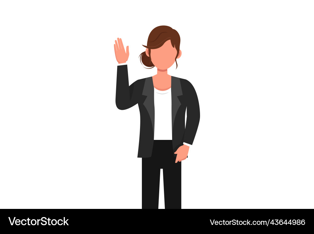Business flat cartoon style drawing young Vector Image