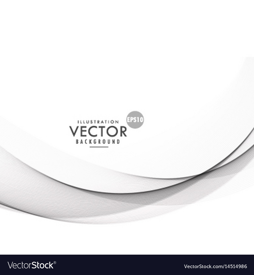 Clean gray wave background Royalty Free Vector Image