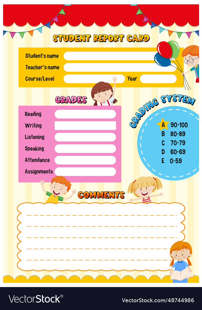 Kids Report Card Template
