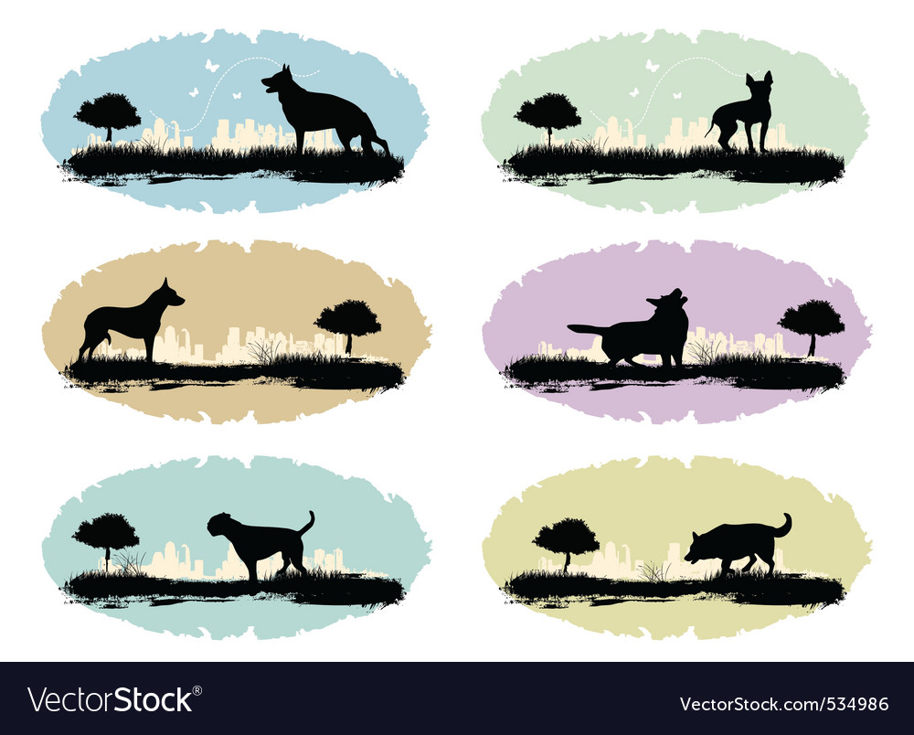 Dogs Royalty Free Vector Image - VectorStock