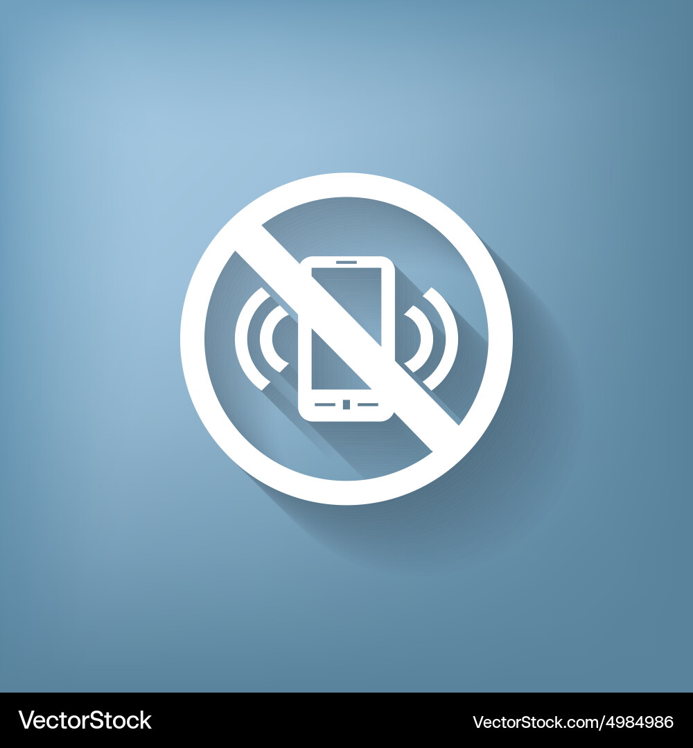 Forbidden to use phone forbidding symbol Vector Image