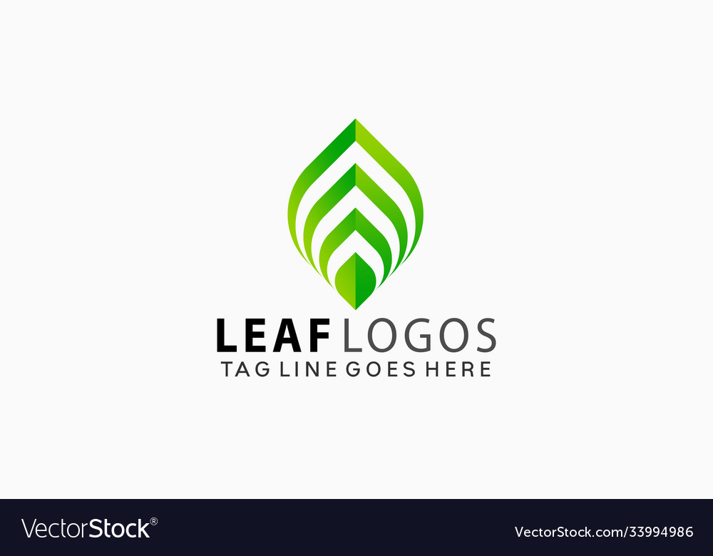 Green leaf creative logo design Royalty Free Vector Image