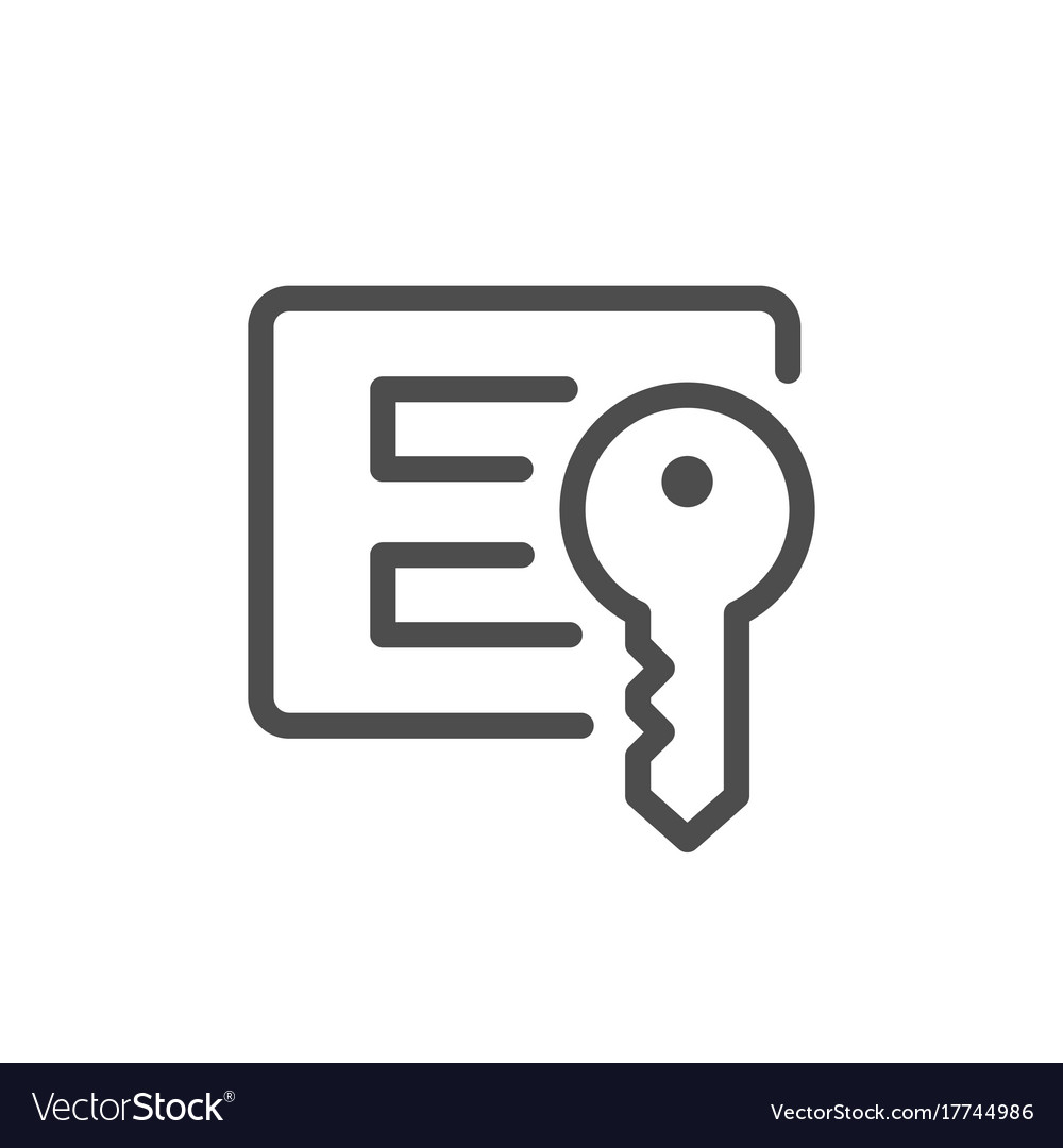 Login and password line icon Royalty Free Vector Image Login and password line icon Royalty Free Vector Image