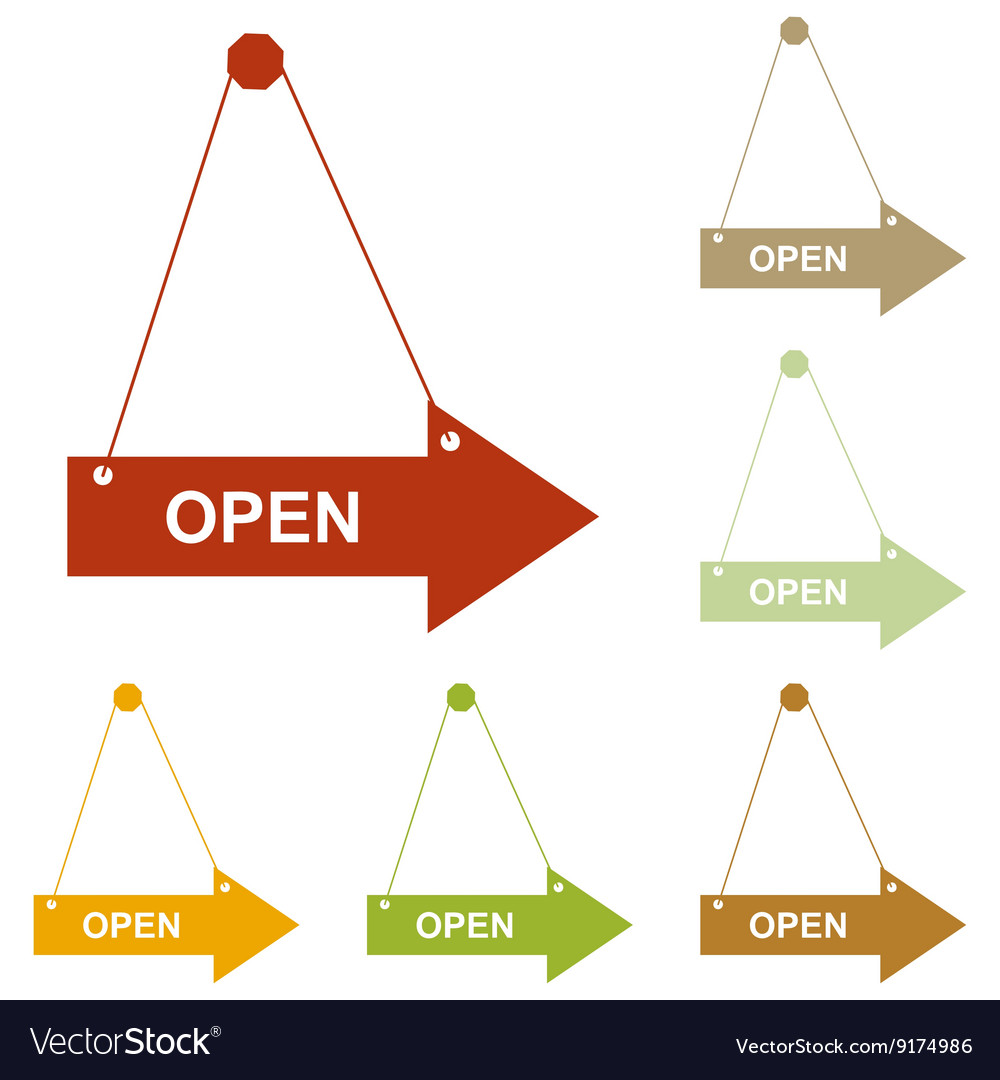 Open sign Royalty Free Vector Image - VectorStock