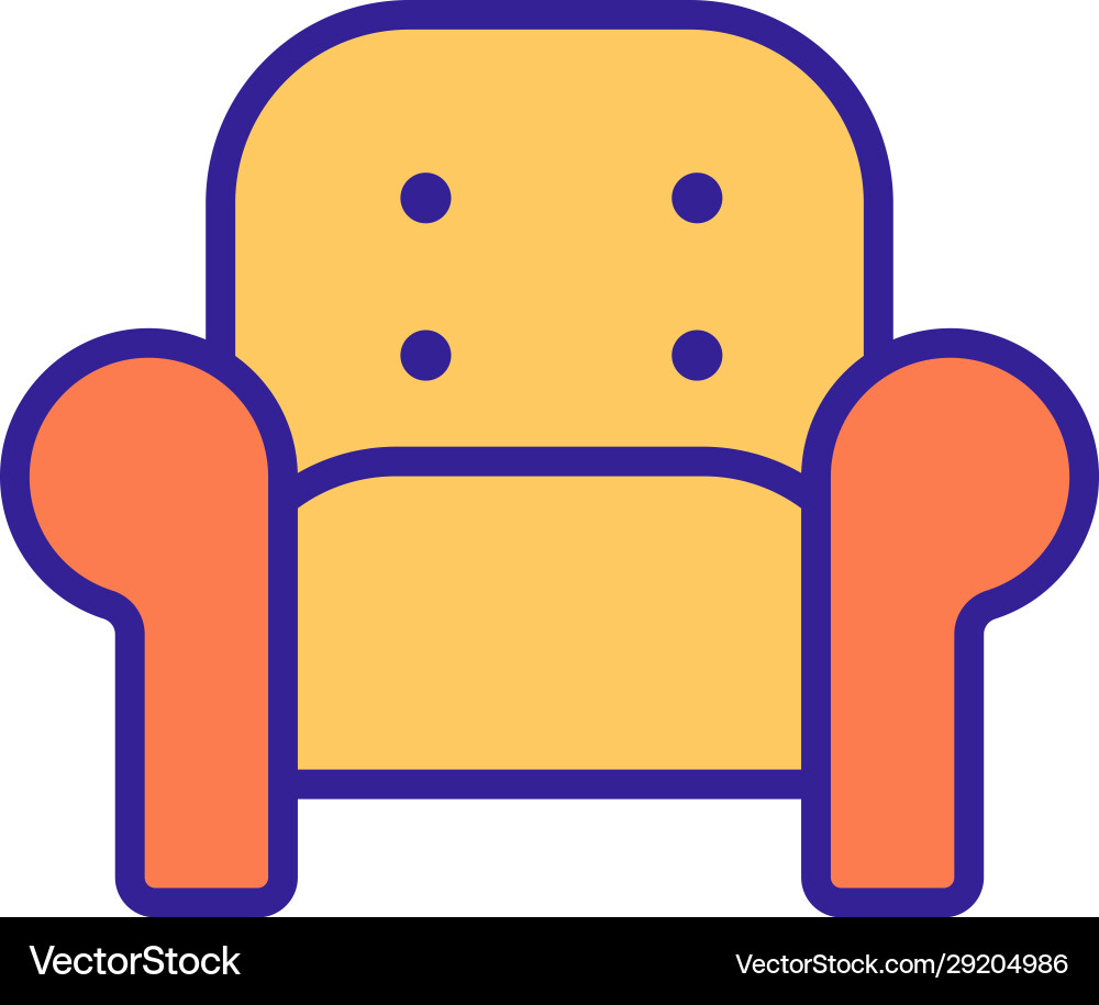 Rest chair icon isolated contour symbol Royalty Free Vector